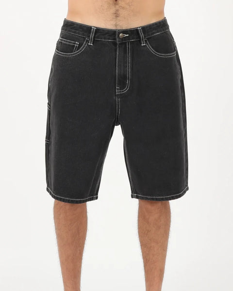 T&C Stringer Denim Short - Washed Black – Point Break NZ | Surf, Street ...