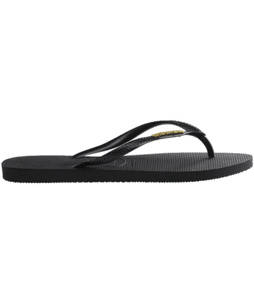 Havaianas Slim Logo Metallic Jandal - Black / Gold – Point Break NZ ...