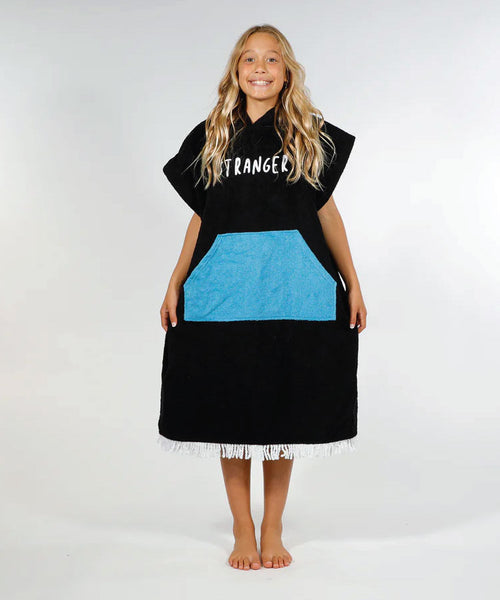 Hello Stranger Poncho Towel - Black Blue – Point Break NZ | Surf ...