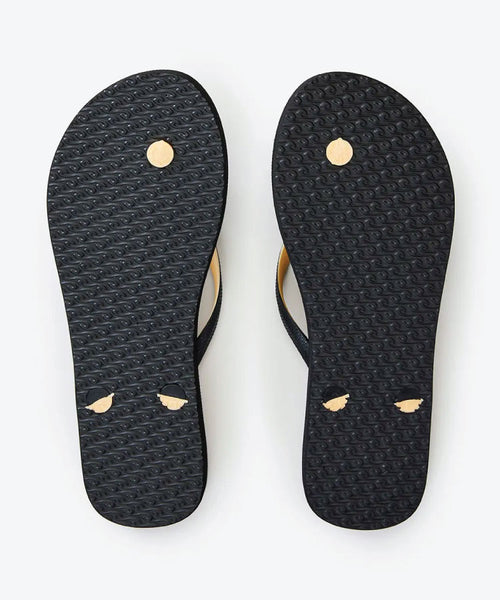 Rip Curl Script Wave Jandal - Black / Gold – Point Break NZ | Surf ...